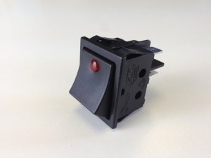 Red 2 Pole Rocker Switch